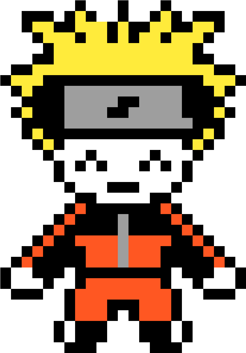 Download Naruto - Naruto Pixel Art On Grid PNG Image with No Background ...
