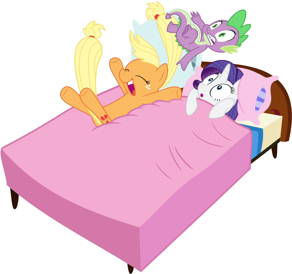 Download Vector Royalty Free Stock Applejack Bed Happy Hundreds - Sleep ...