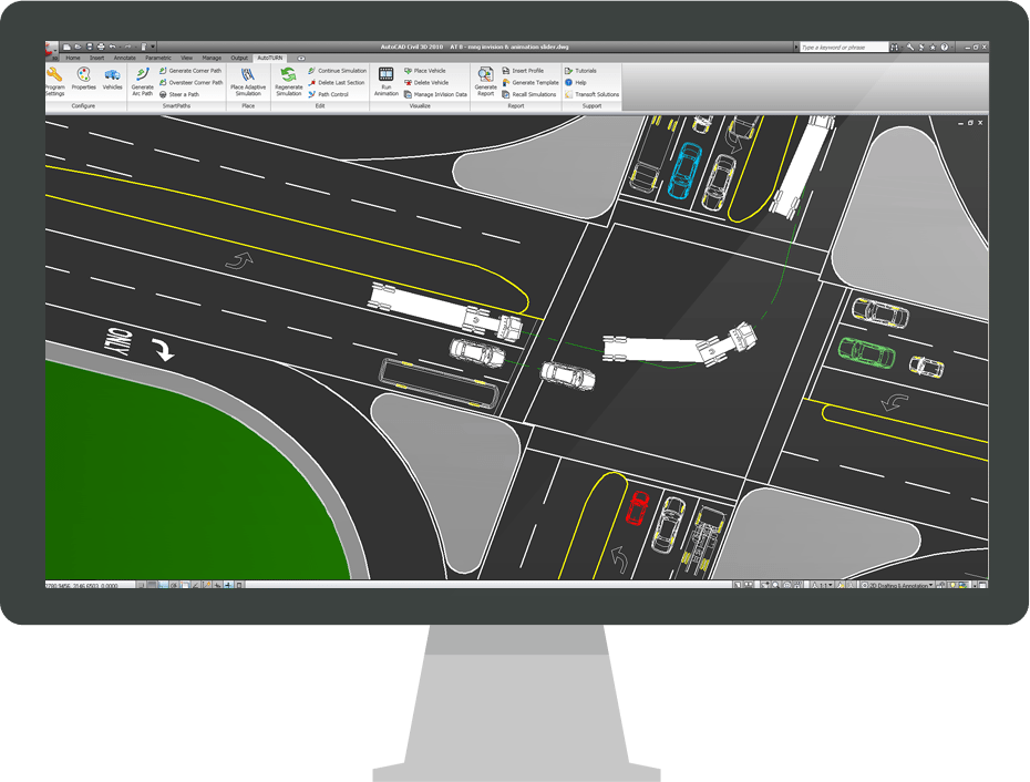 Download The Leading Vehicle Swept Path Analysis And Turning - Autoturn ...