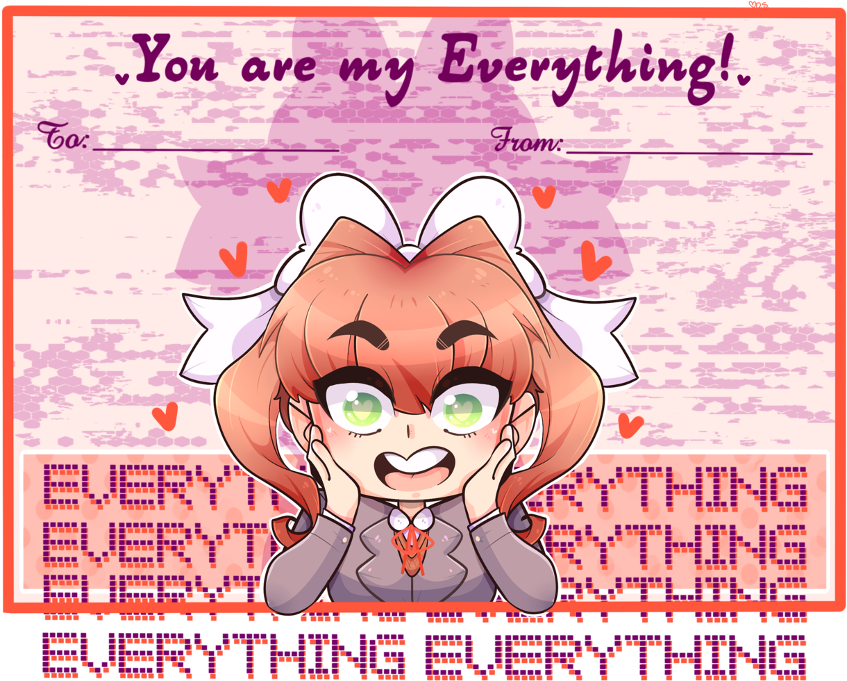 Download Real Quick Just Monika Valentines Day Card Free To PNG Image ...