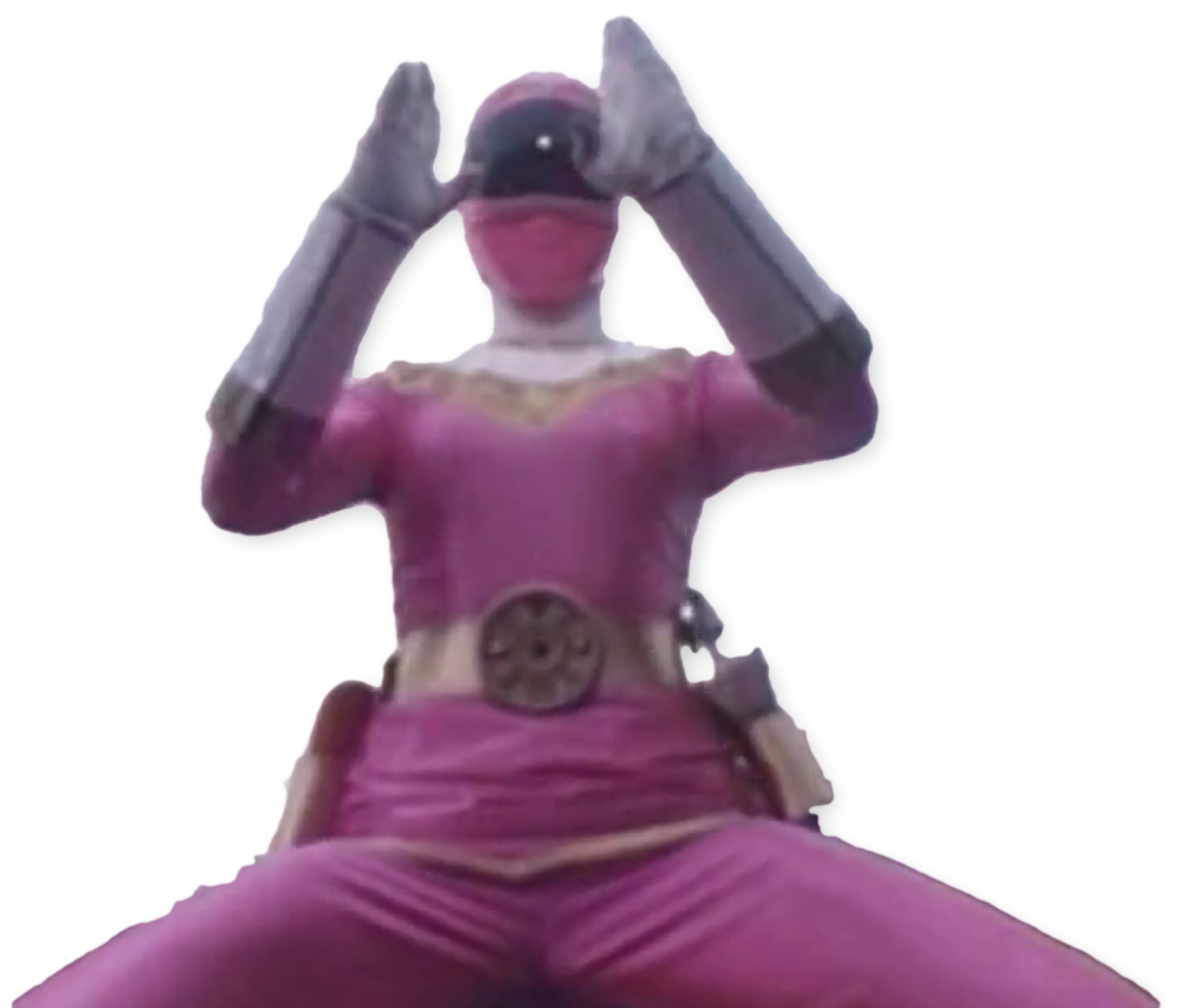 Download One Zeo Pink Ranger Crouching Pose Vector S04e07 - Pink Zeo ...