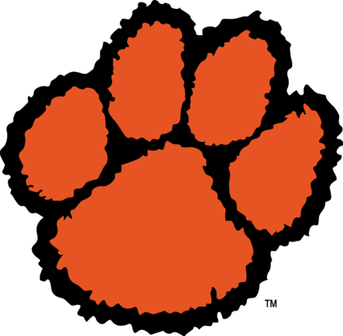 Orange And Black Tiger Paw Logo - Pet Goods Ncaa Clemson Tigers ...