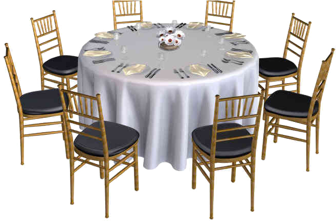 Party Table Png Vector Free Library - Table Rental - Free Transparent ...