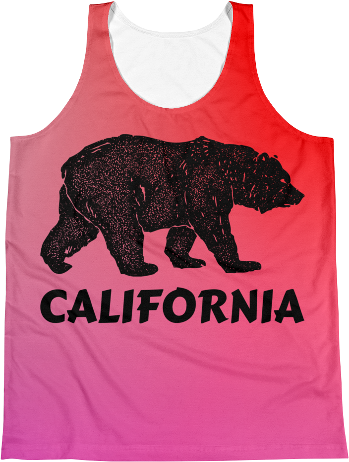 "california Bear" Tank Top - Grizzly Bear - Free Transparent PNG ...
