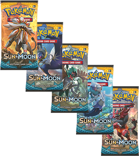 Pokemon Sun & Moon Booster Pack - Free Transparent PNG Download - PNGkey