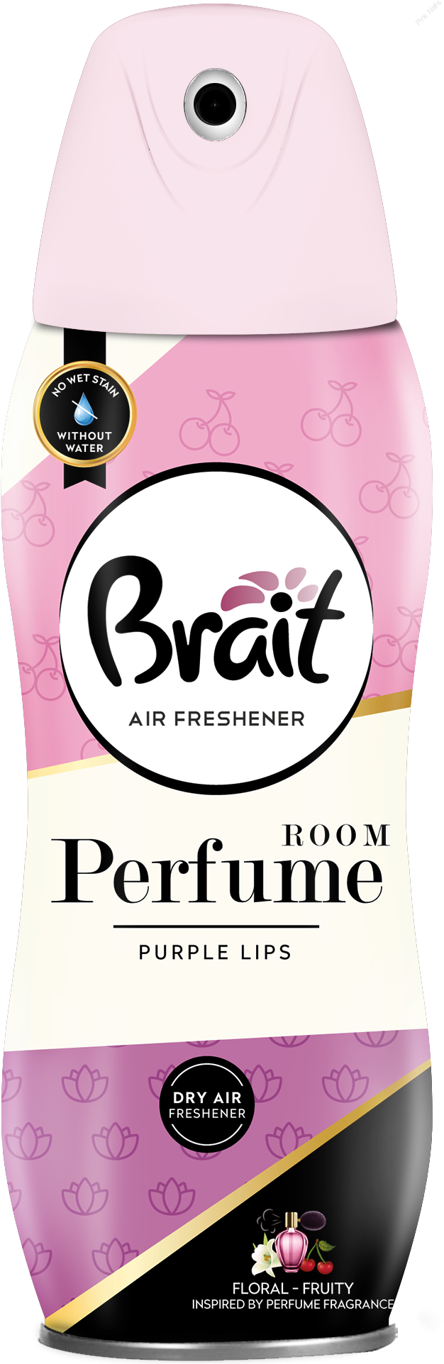 Download Osvěžovač Vzduchu Brait Perfume Purple Lips 300ml - Brait PNG Image with No Background ...