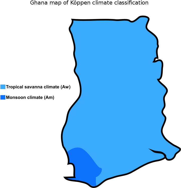 Download Ghana Map Of Köppen Climate Classification - Climate Map Of ...