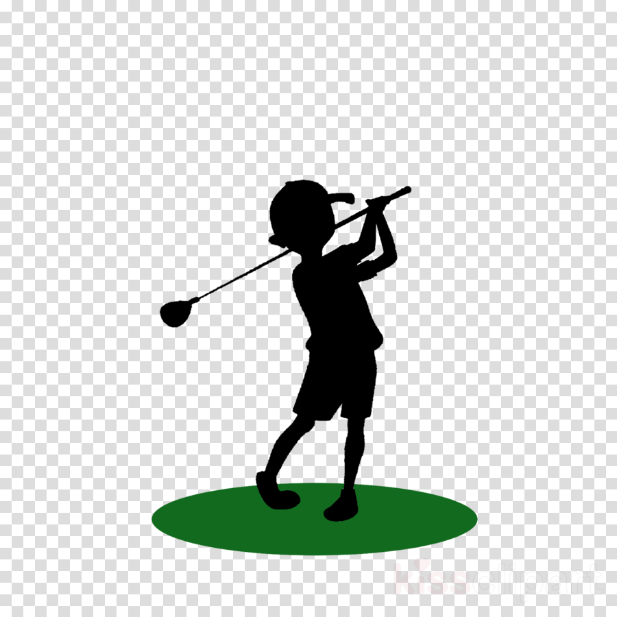 Kid Golfer Silhouette Clipart Golf Tees Golf Clubs - Golf Vector Png ...