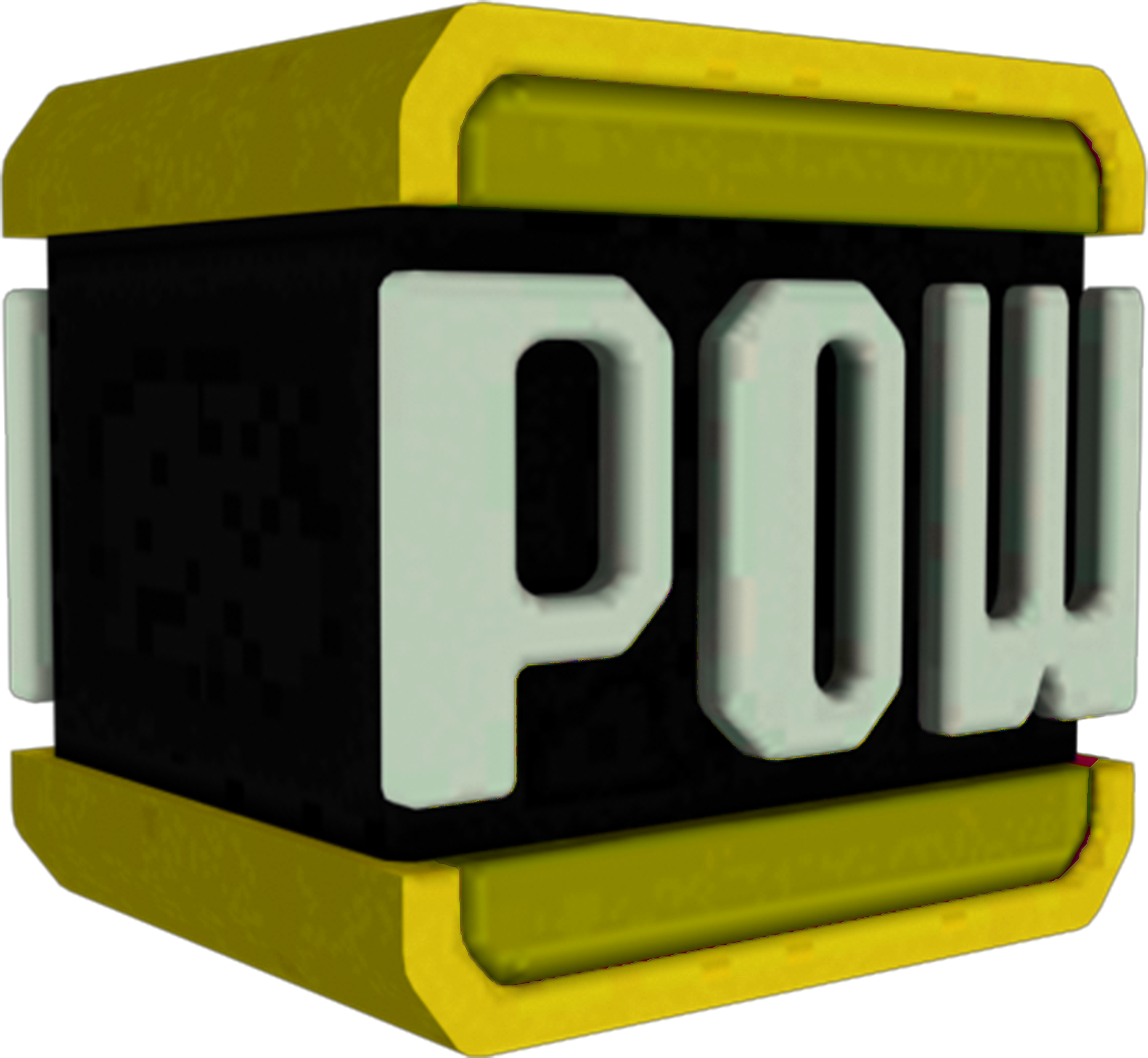 Golden Pow Block Model - Wii U - Free Transparent PNG Download - PNGkey