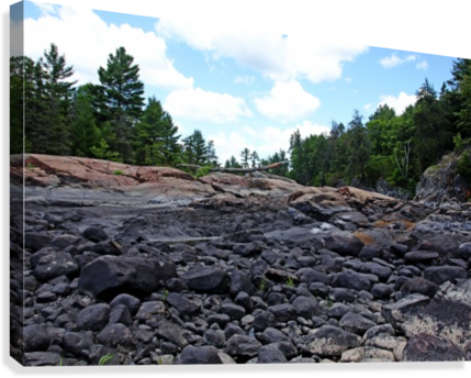 Download On The Rocks Canvas Print - Outcrop PNG Image with No ...