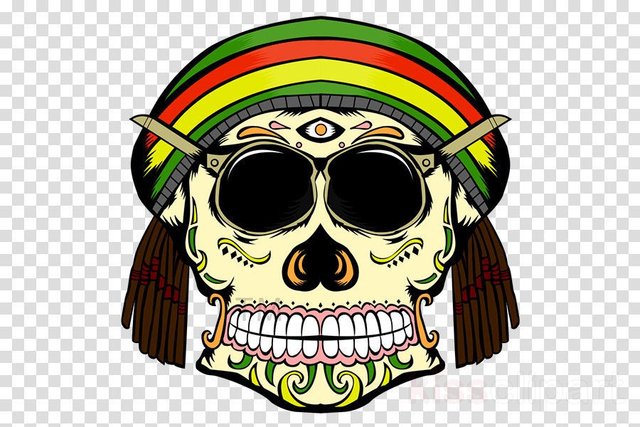 Download Download Reggae Skull Png Clipart Reggae Rastafari - Ska 86 ...