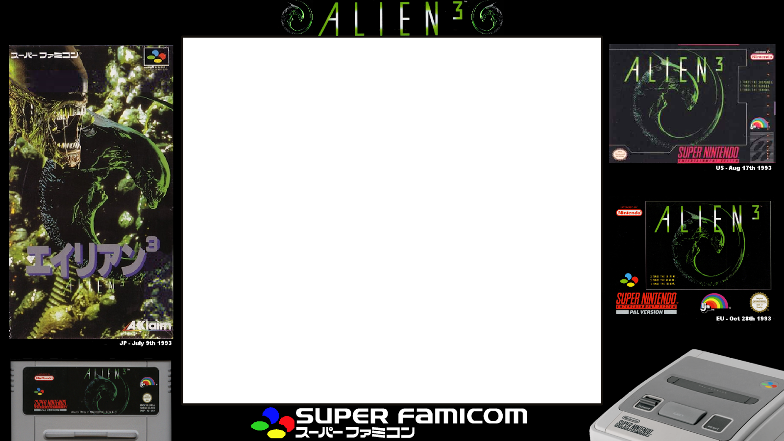 Download Super Nintendo Entertainment System - Alien 3 - Snes Game PNG ...