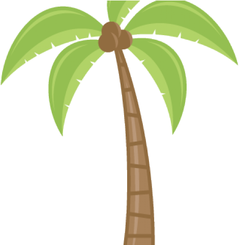 Palm Tree Clipart Borders - Cartoon Palm Tree Transparent - Free ...