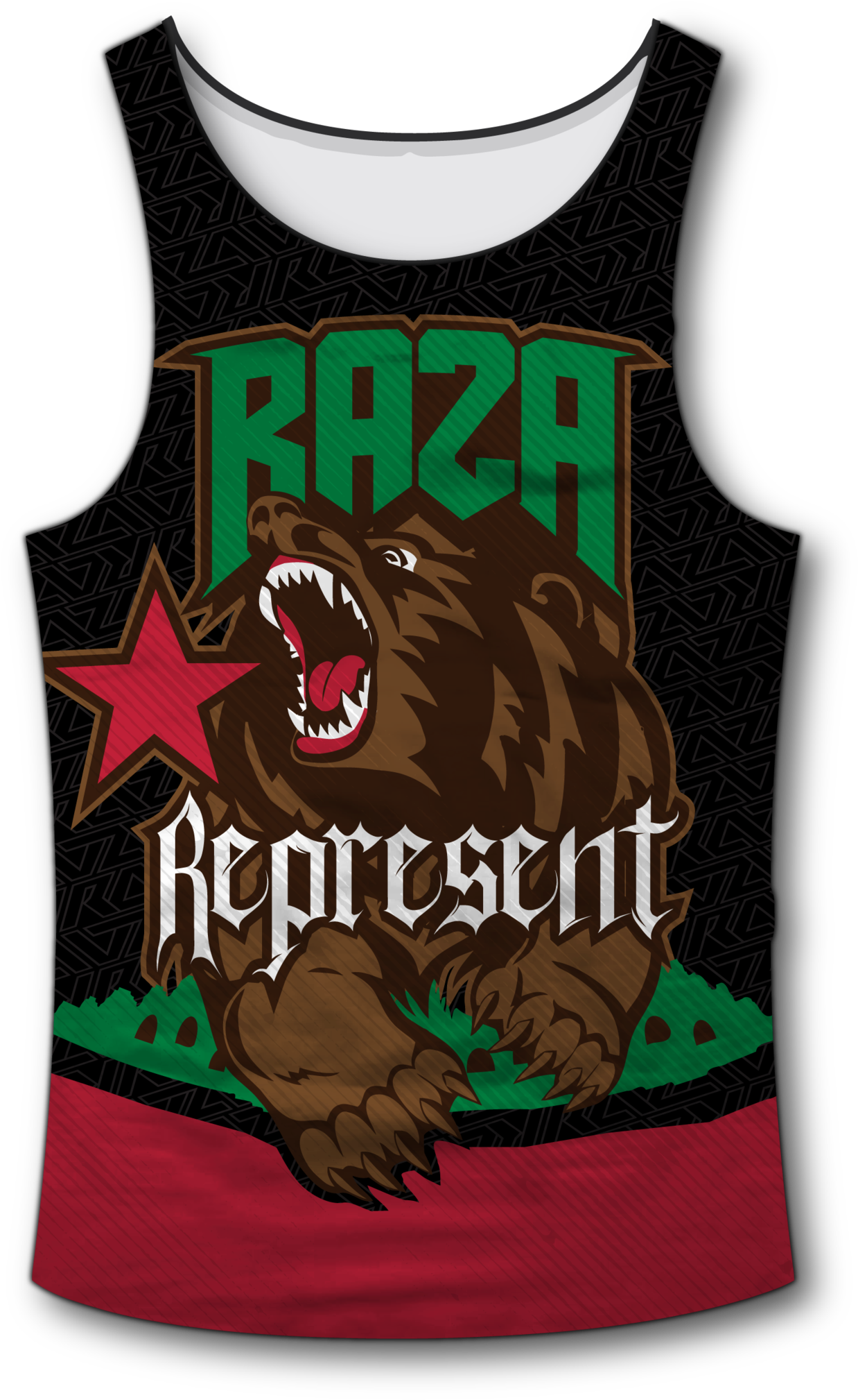 Download Cali Rep Black Tank Top - California Bear Tank Top Raza ...