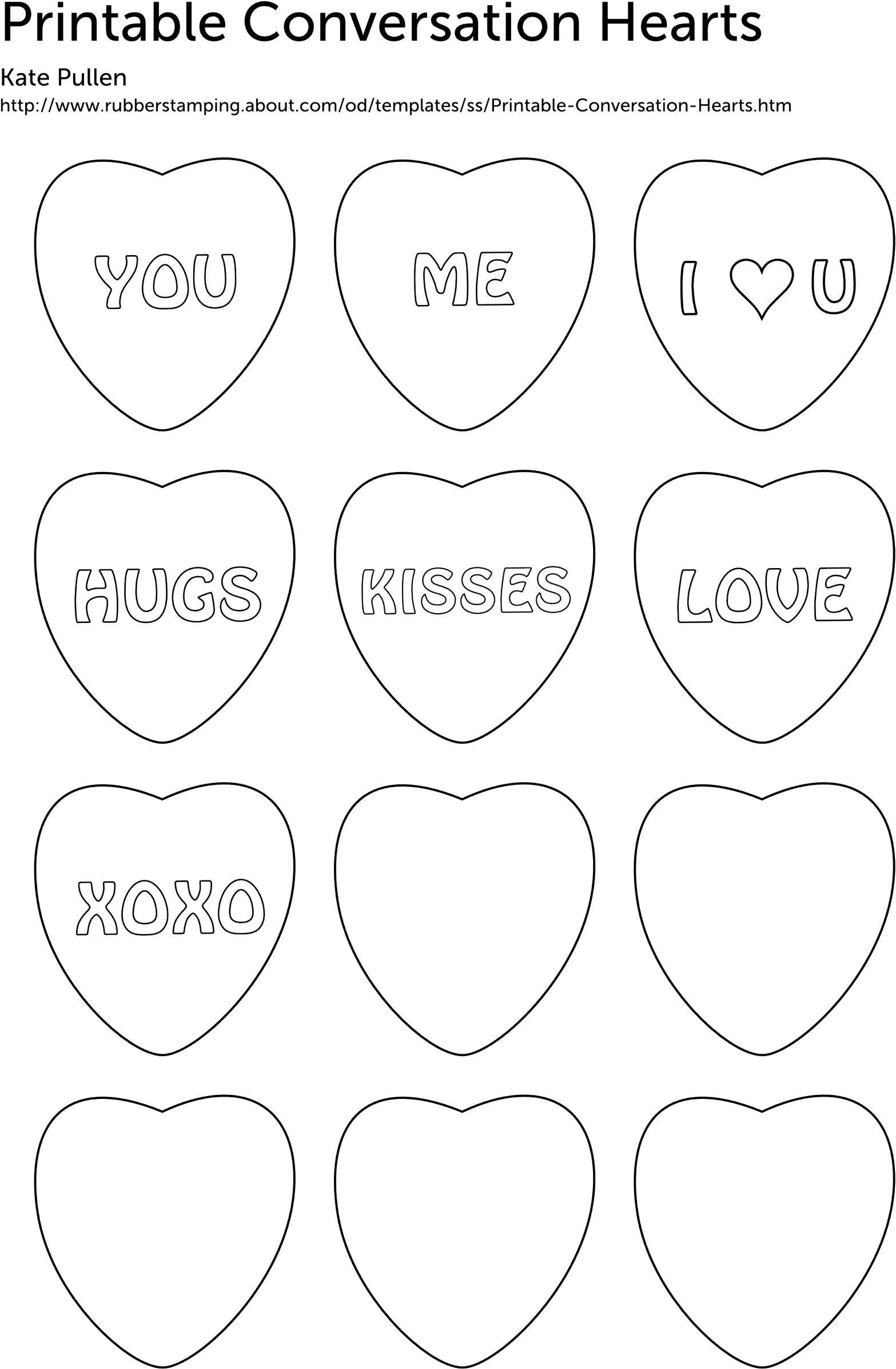 Download Printable Blank Conversation Hearts [23] - Diagram PNG Image ...