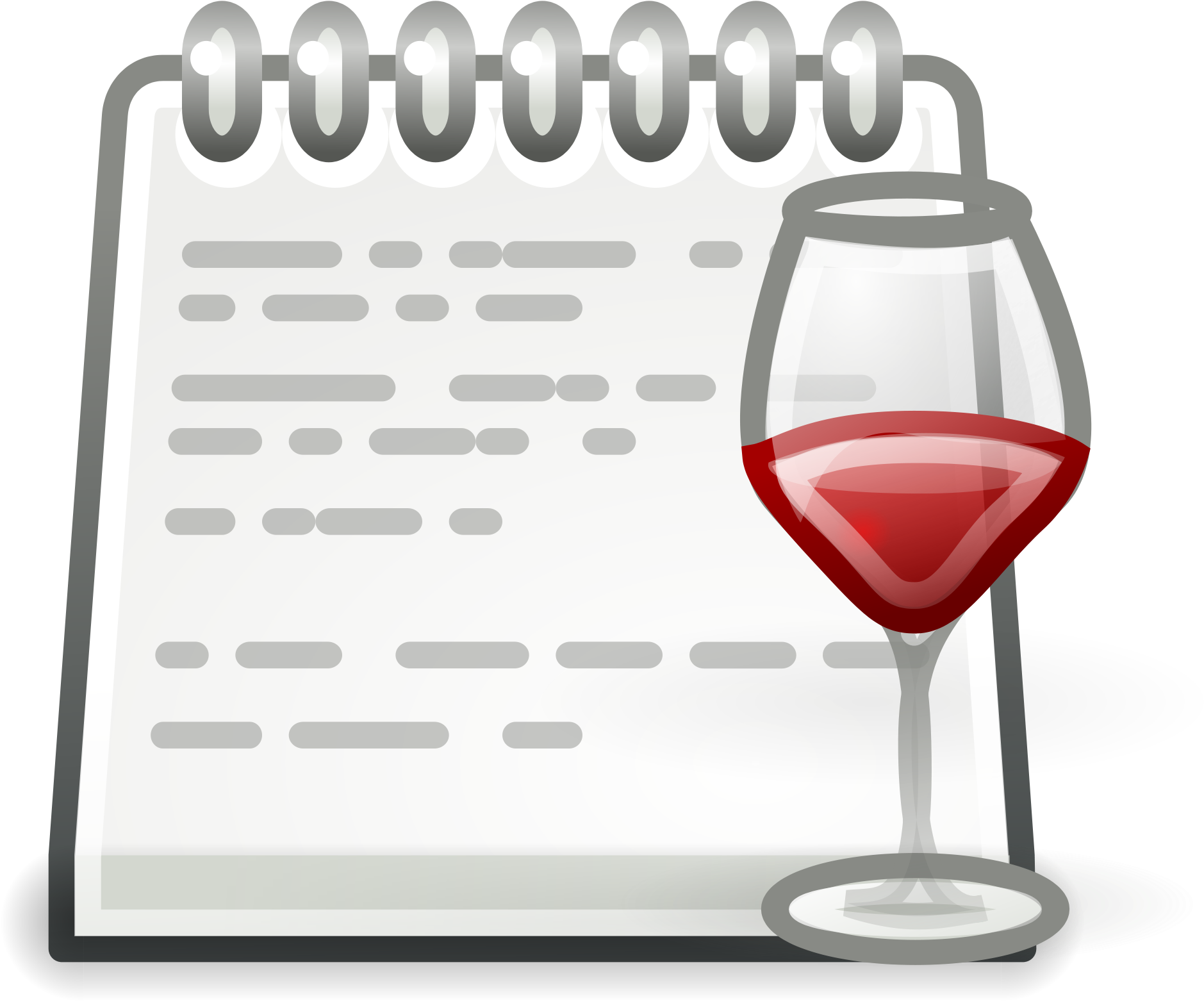 Download Open - Wine Notepad PNG Image with No Background - PNGkey.com