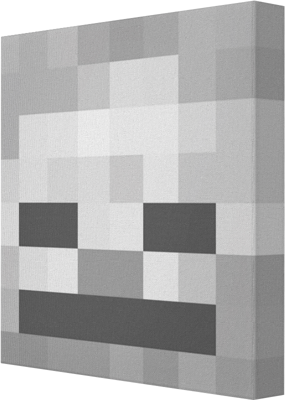 Pics On Canvas - Minecraft Skeleton Face - Free Transparent PNG ...