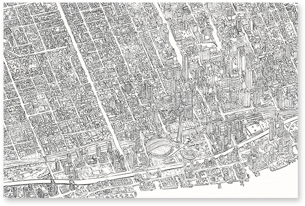 Download Hand Drawn Map Of Downtown Toronto PNG Image with No ...