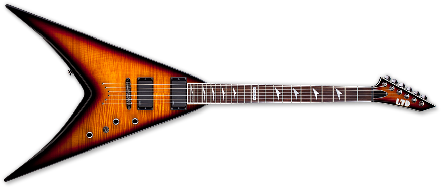 Download Ltd Flame Maple V-series Electric Guitar - Dave Mustaine ...