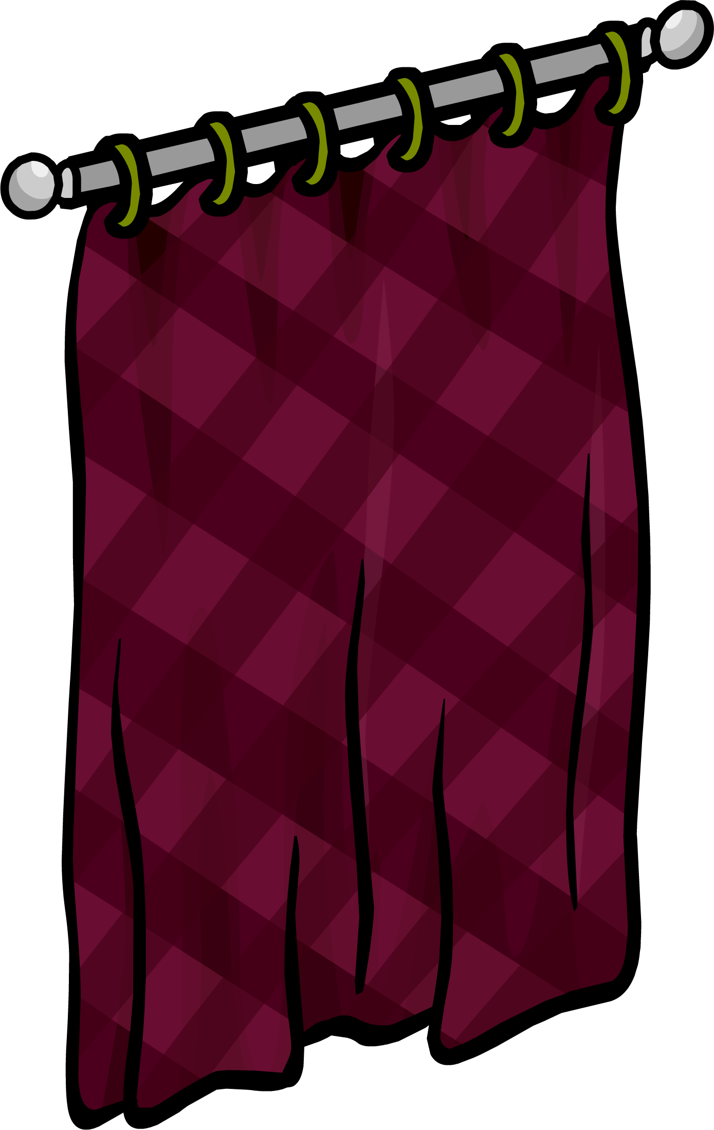 Burgundy Curtains Sprite 001 - Curtain - Free Transparent PNG Download ...
