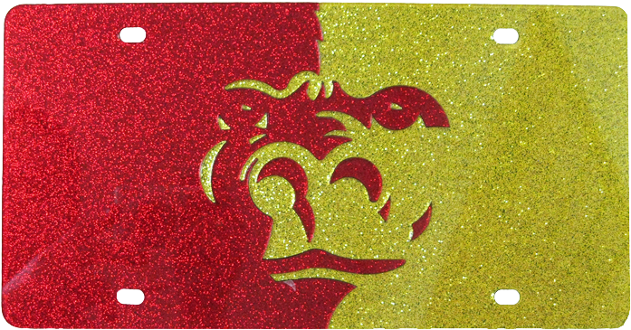 Download Gorilla Split Face Glitter License Plate - Pittsburg State ...