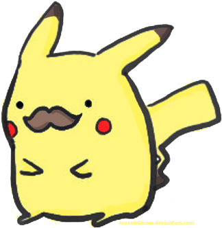 Chibi Pikachu With Mustache