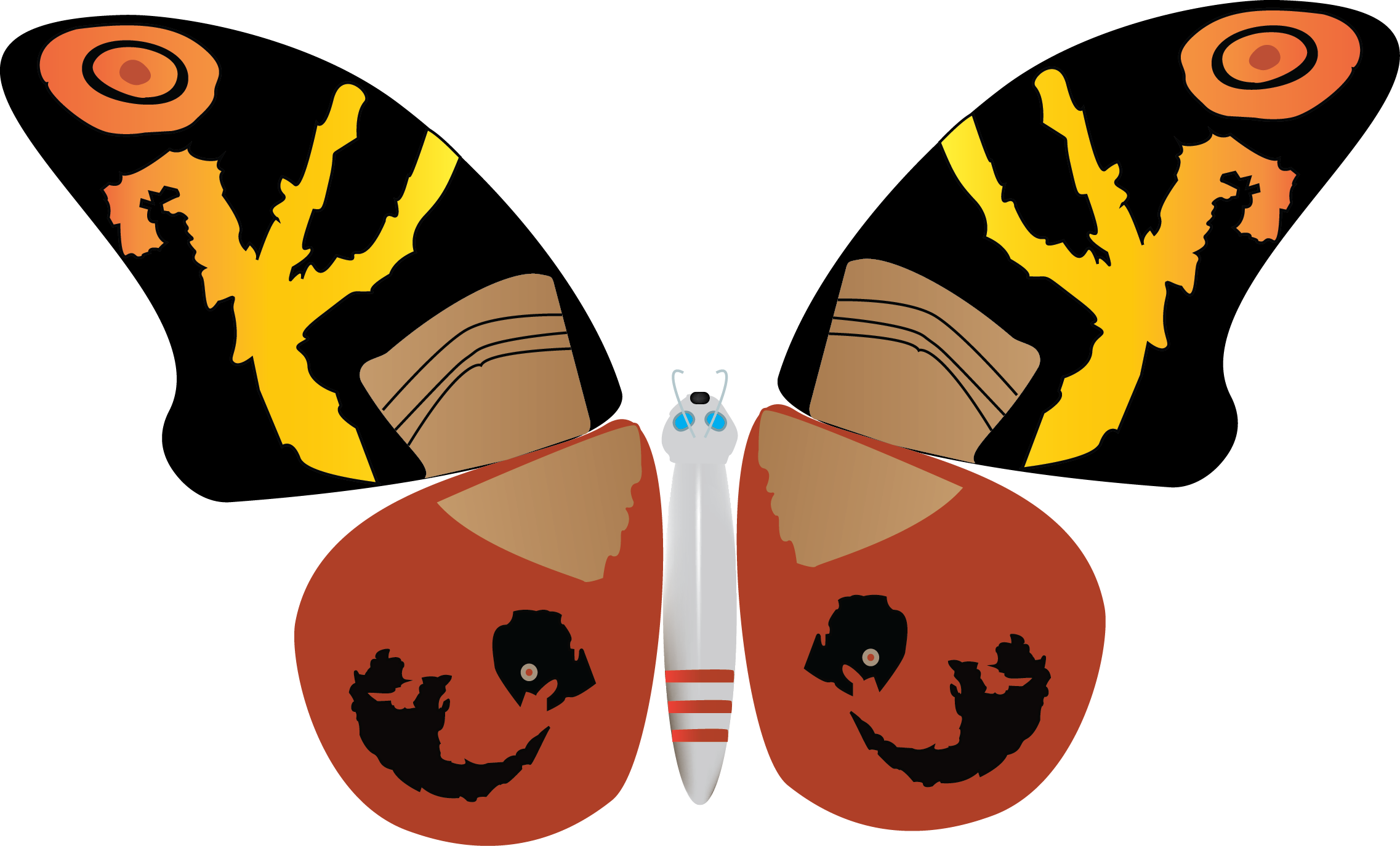 I Did A Mothra Design In Adobe Illustrator For School - Brush-footed ...