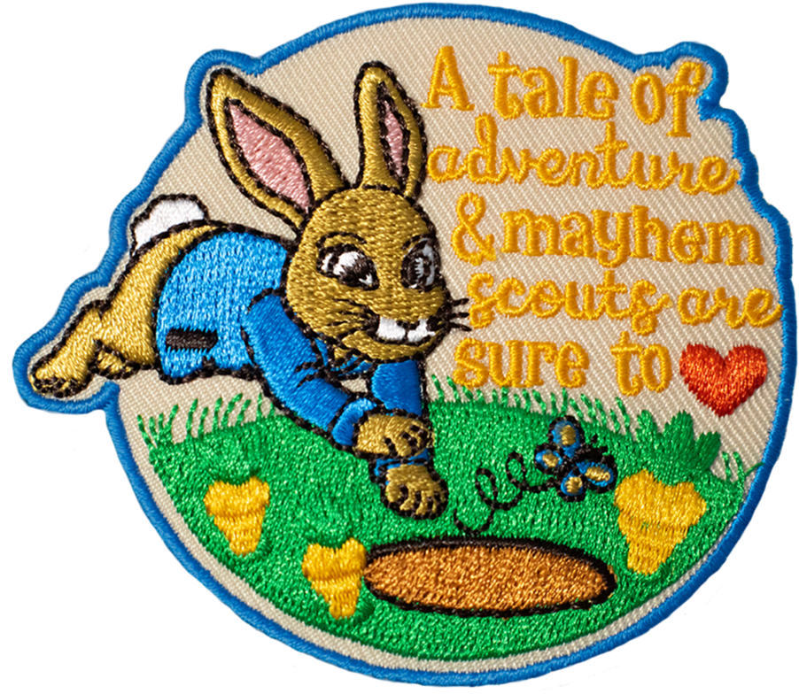 Download Peter Rabbit Scout Inspired Patch - Film PNG Image with No ...