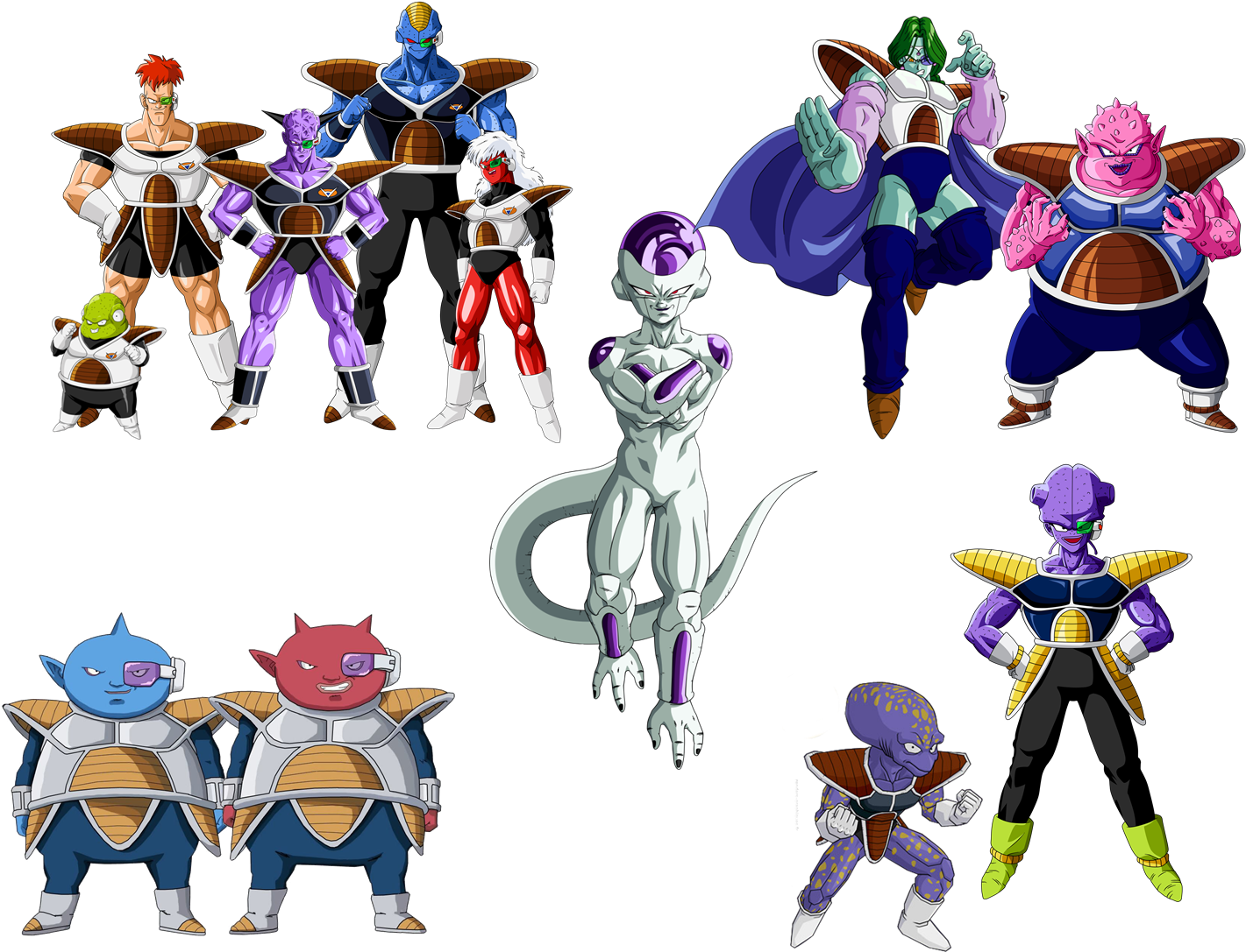 Download Frieza And His Elites - Frieza's Fighters PNG Image with No ...