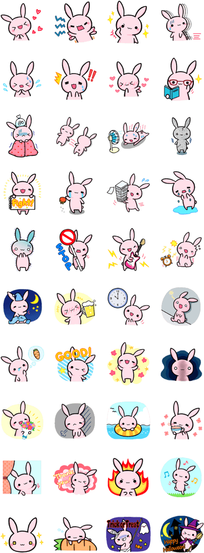 She Is A Cute Bunny - Sticker - Free Transparent PNG Download - PNGkey