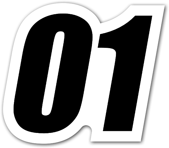 01 Racing Sticker - Racing Number Png - Free Transparent PNG Download ...