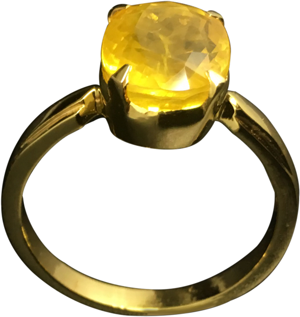 Download Yellow Sapphire - Engagement Ring PNG Image with No Background ...