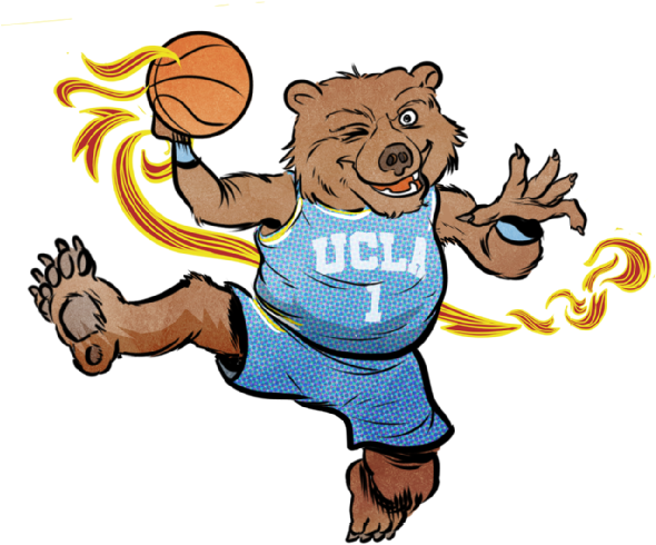 Ucla Is Back On The Marquee - Ucla Mascot With Basketball - Free ...