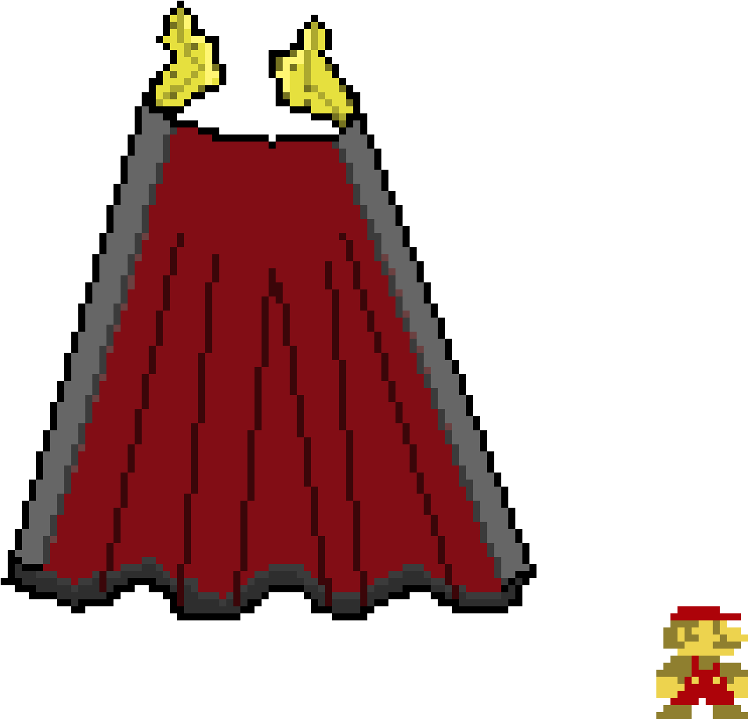 Doodle Cape Mario - Cape Pixel Art - Free Transparent PNG Download - PNGkey