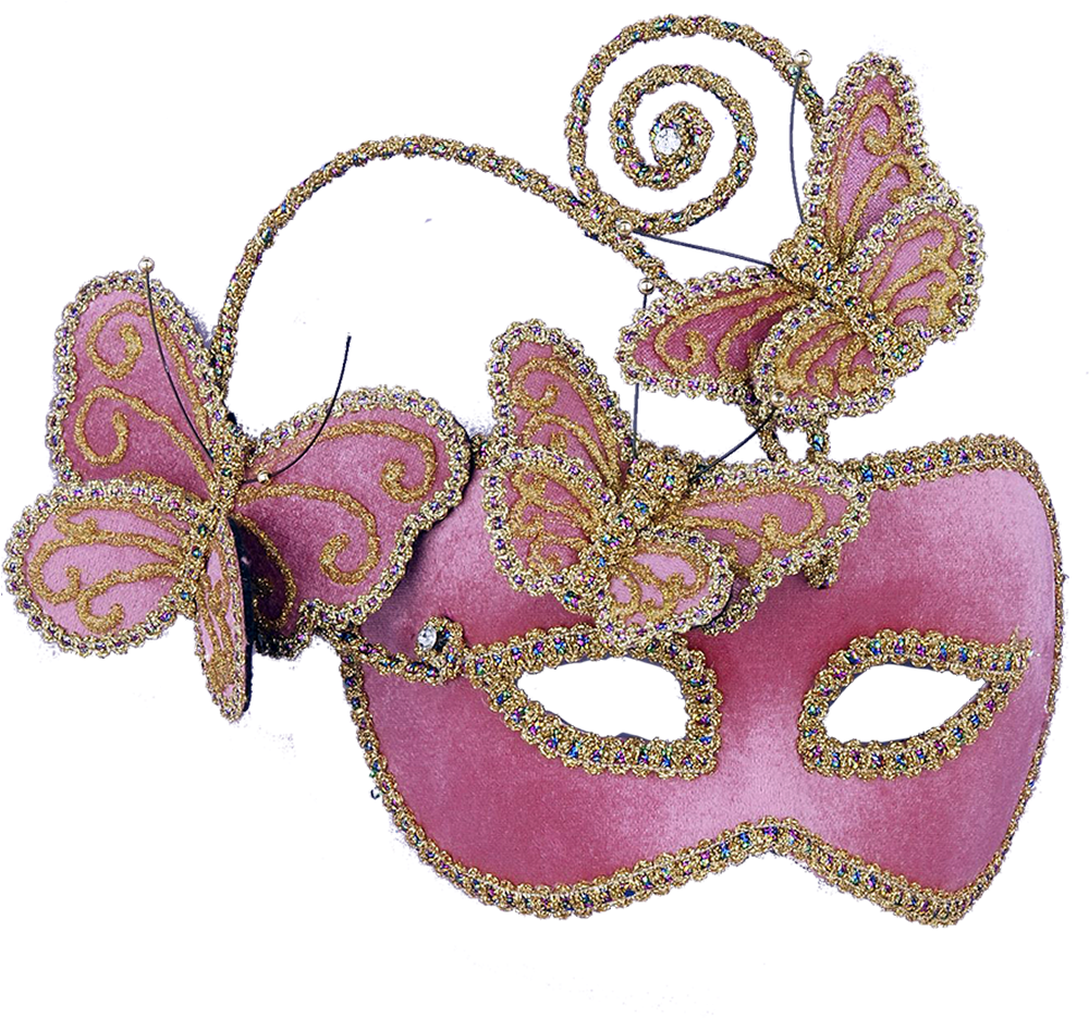 Download Mask Venetian Hot Pink Butterflies 721773624674 89 ...