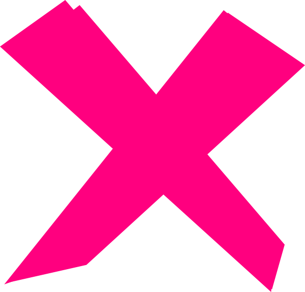 Pink Cross Clip Art At Clker - Wrong Cross Pink - Free Transparent PNG ...