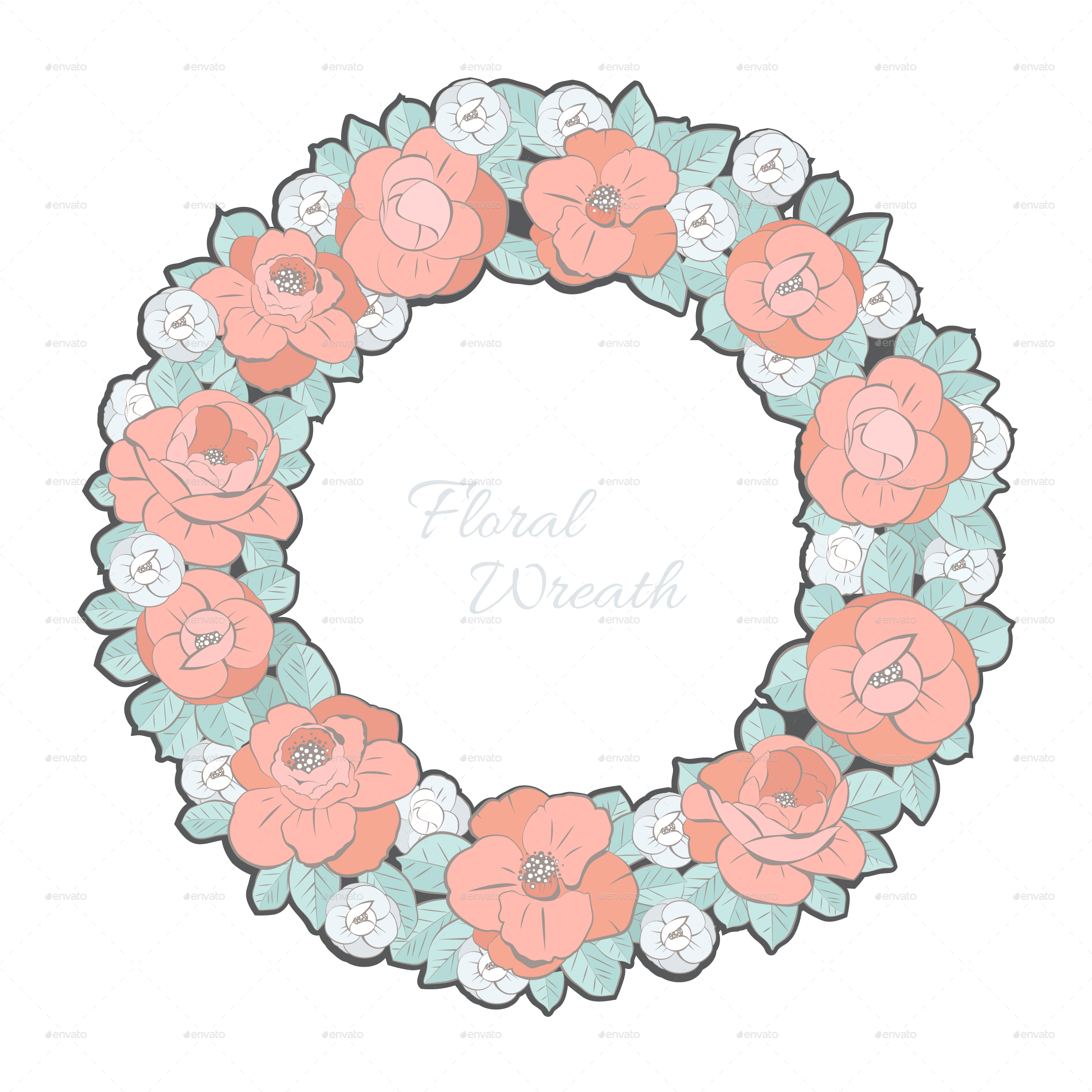 Download Floral Wreath Color Floral Wreath Color - Circle PNG Image ...