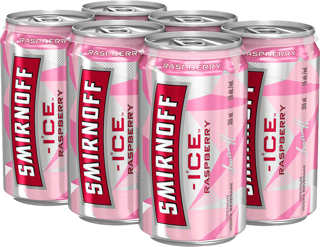 Download Smirnoff Ice Raspberry - Smirnoff Ice 6 Pack Can PNG Image ...