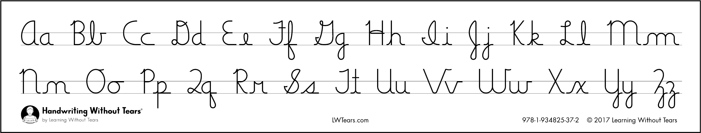 Download Cursive Alphabet Desk Strips - Alphabet PNG Image with No ...