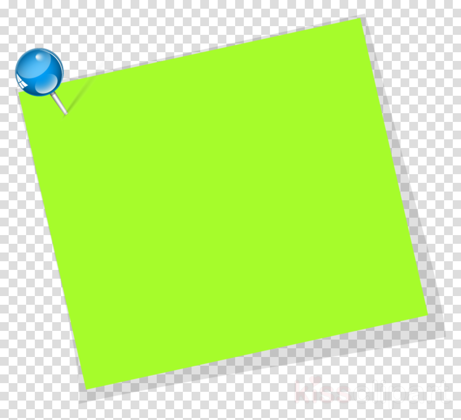 Green Sticky Note Png Clipart Paper Clip Post-it Note - Pink Balloon No ...