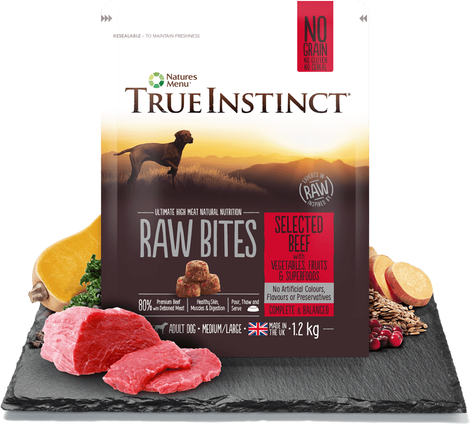 Download True Instinct Raw Bites Selected Beef - True Instinct PNG ...