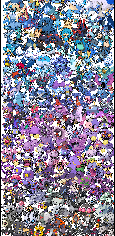 Pokémon Sprite Spectrum - Pokemon Color Spectrum - Free Transparent PNG ...