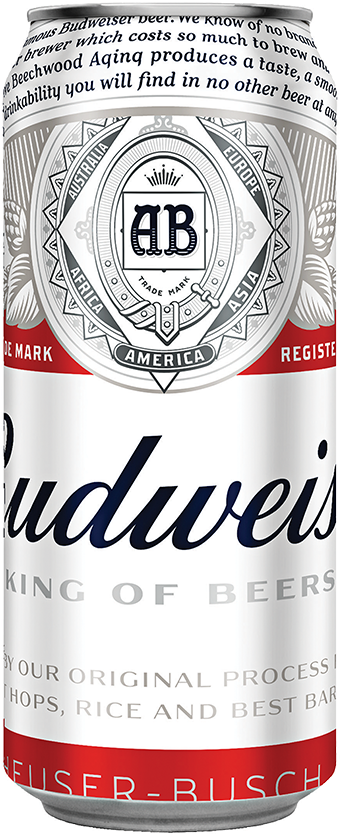 Budweiser Beer - 4 Pack, 16 Fl Oz Cans - Free Transparent PNG Download ...