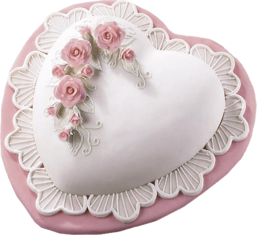 Download Free Png Pink Heart Cake With Roses Png Images Transparent ...