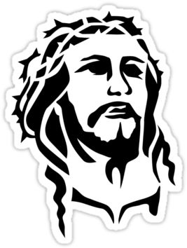 "jesus Face" Stickers By Designzz - Women's T-shirts Jesus Face - Free ...