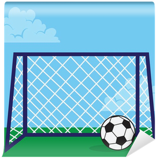 Download Soccer Net Outside With Soccer Ball Wall Mural • Pixers ...