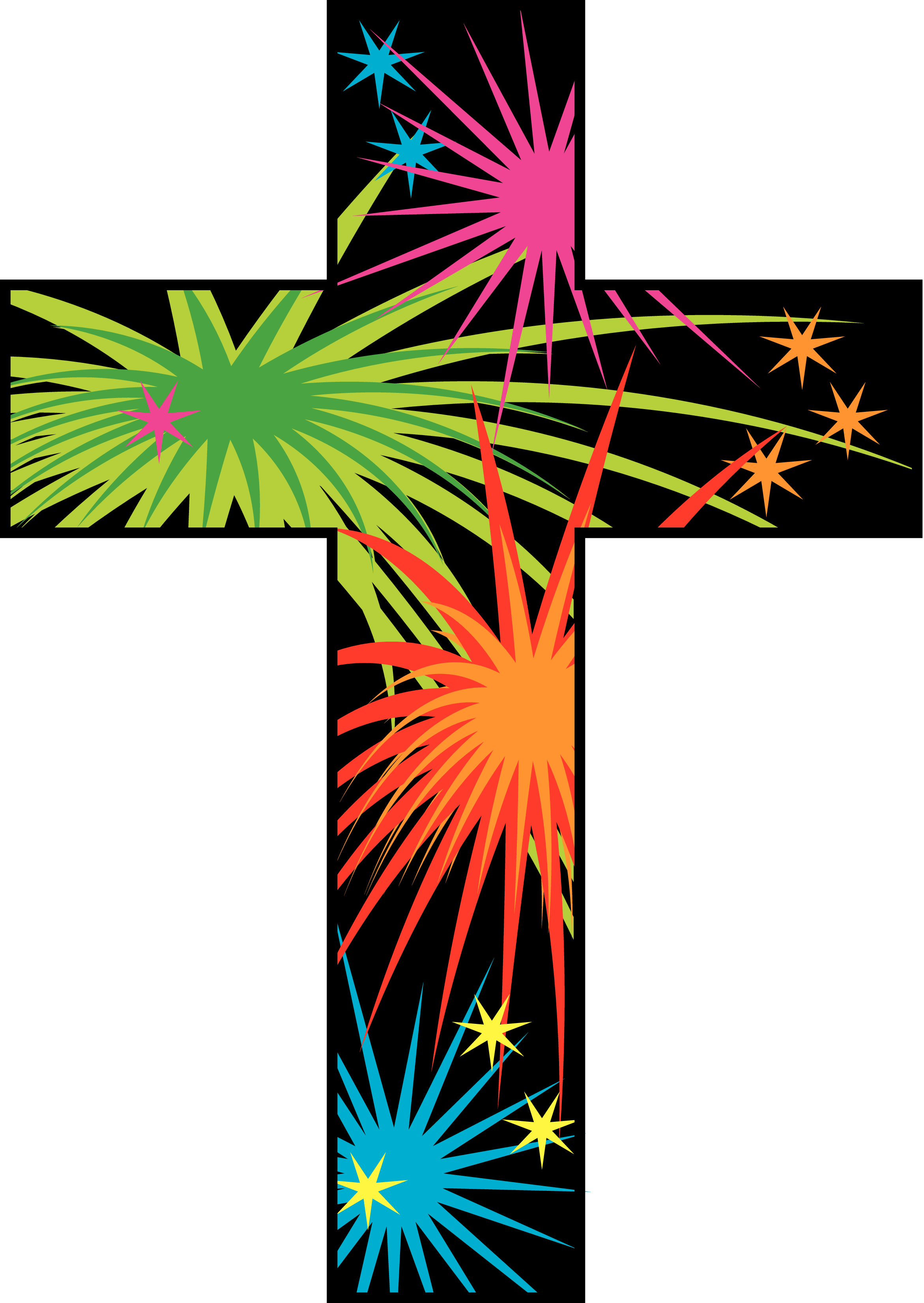 Download Cross With Fireworks - Fireworks Cross PNG Image with No ...