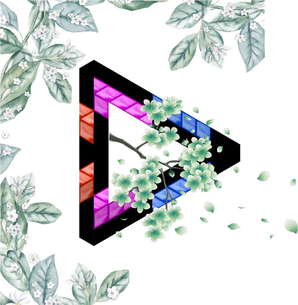 Download Flower Happytaeminday Sakura Anime - Triangle Turquoise PNG ...