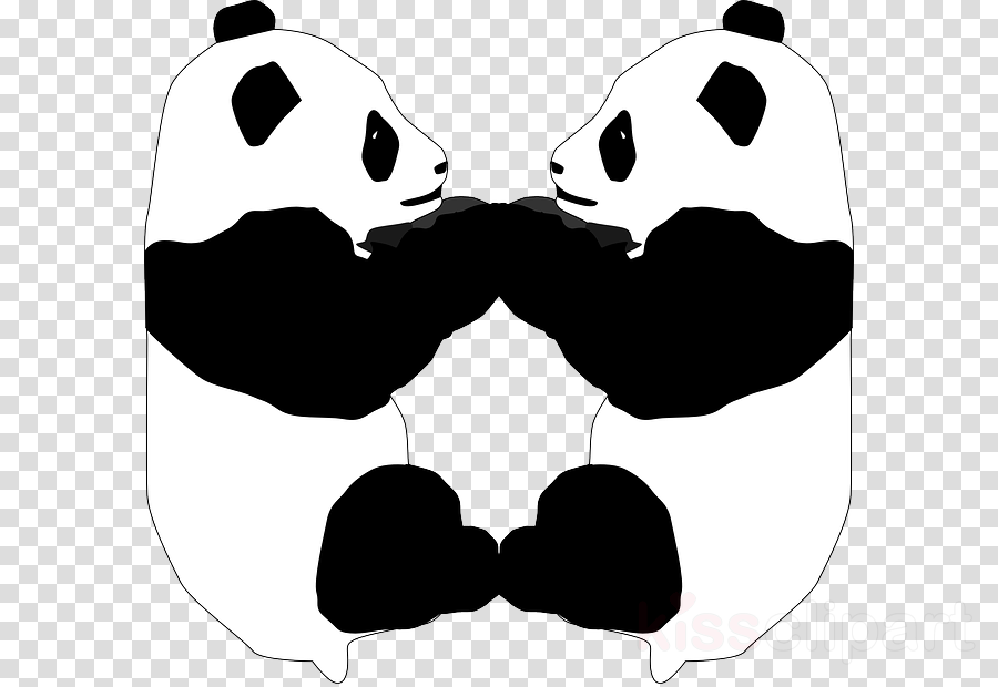 Panda Outline Clipart Giant Panda Bear Panda Love - Outline Panda ...