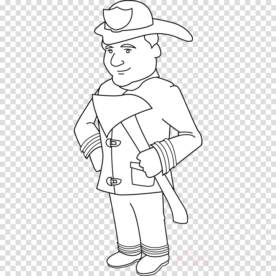 Firefighter Png Black And White Clipart Firefighter's - Clip Art - Free ...